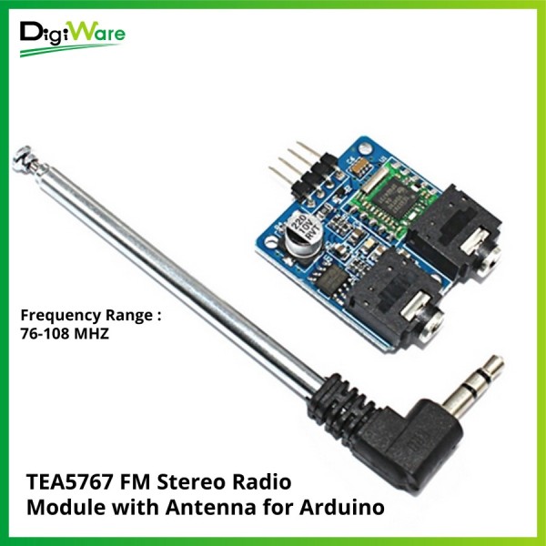 Tea5767 Fm Stereo Radio Module With Antenna For Arduino Digiware Store