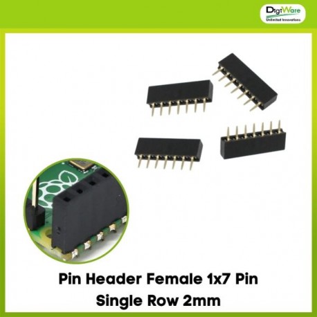 Pin Header Female 1x7 Pin Single Row 2mm - Digiware Store